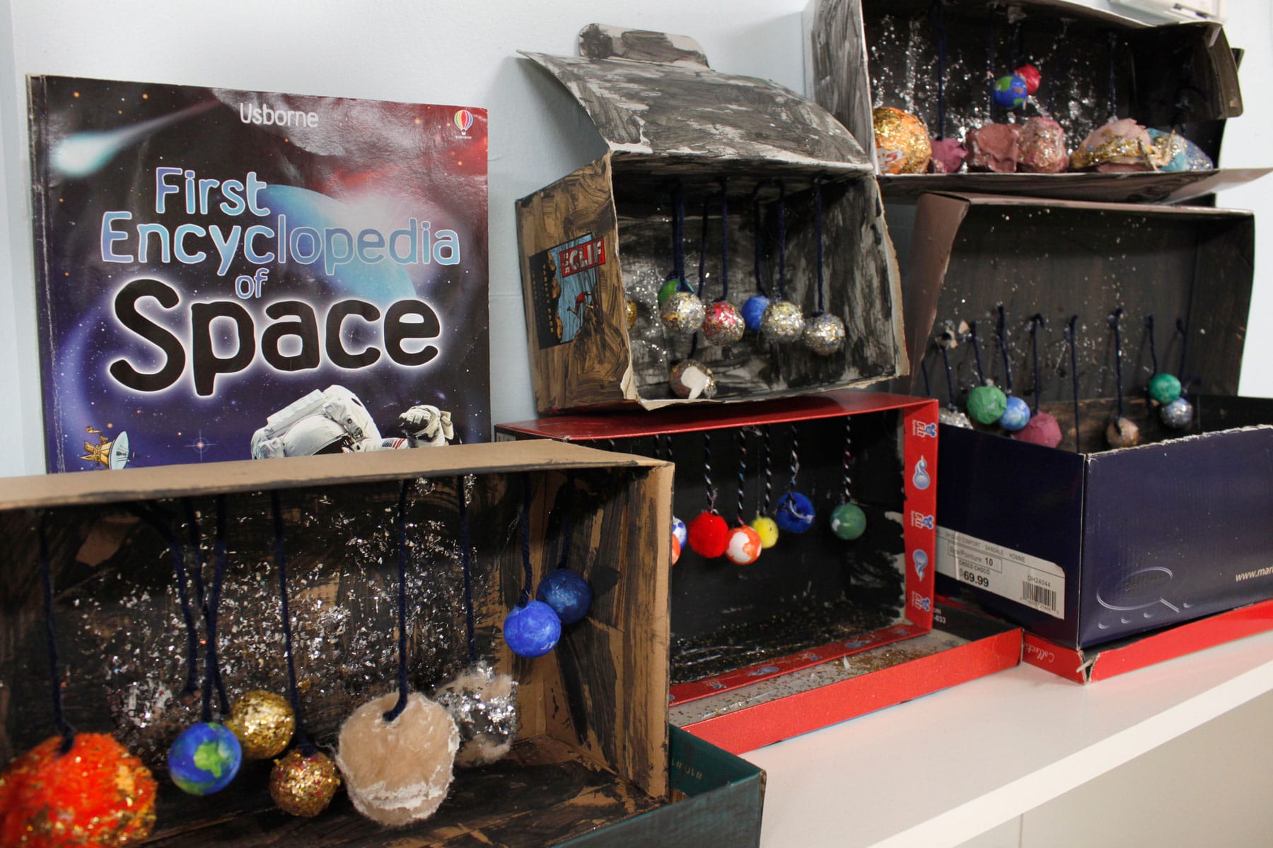 Dioramas of the planets | Beyond Montessori School